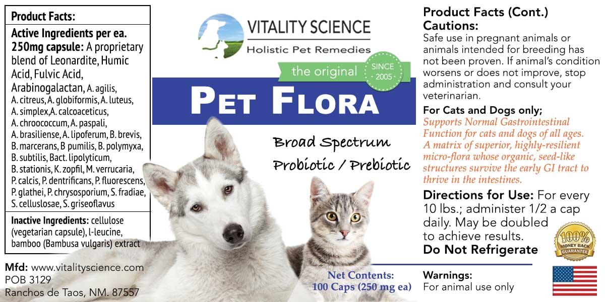 Pet Flora, Cat Probiotics Supplement | Vitality Science